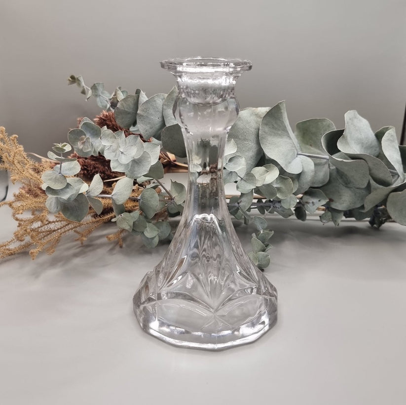 Glass reversible candlestick and vase – Curious Finds
